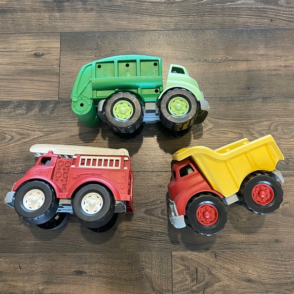 Green Toys | Toys | Green Toys Trucks Lot Firetruck Recycling Garbage ...